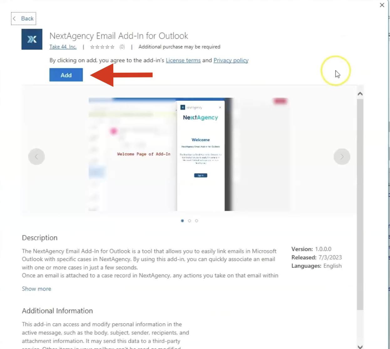 Set Up the NextAgency Email Add-in for Outlook – Take 44 / NextAgency